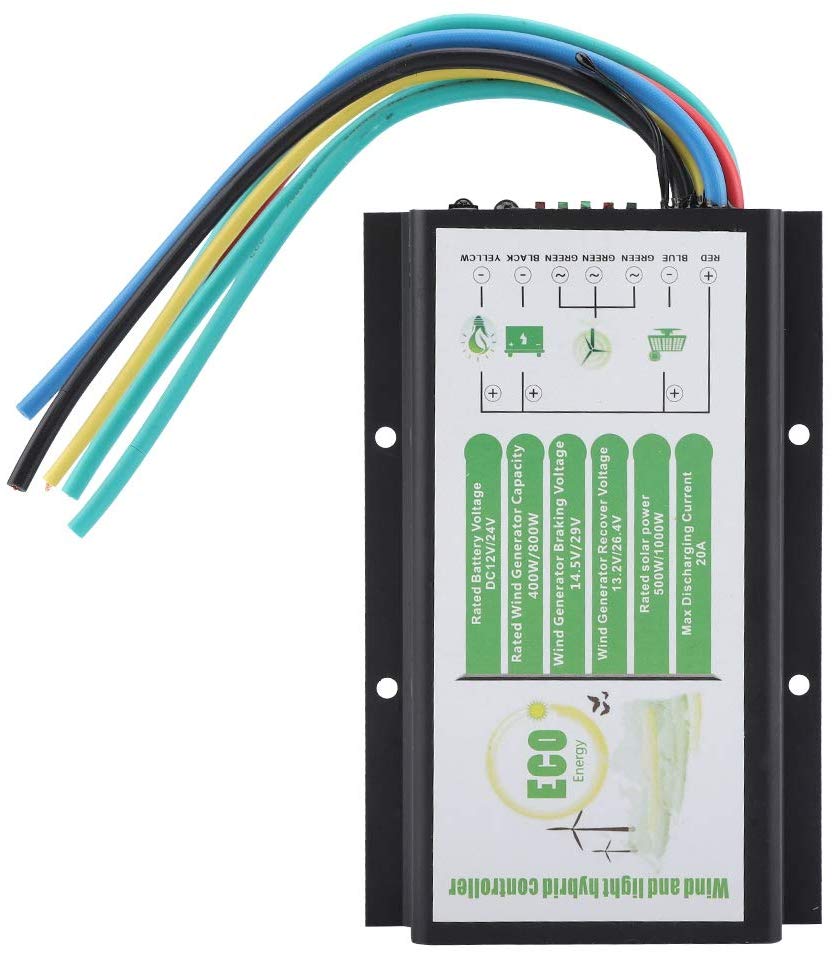 EBTOOLS Wind Regulator DC 12V/24V Wind and Solar Hybrid Controller 400 ...