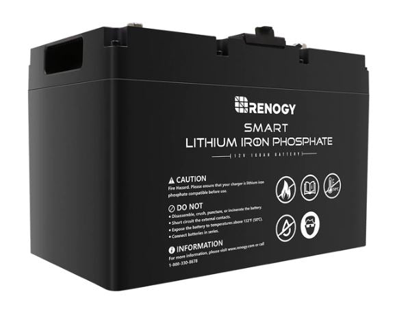 Renogy 12V 100AH SMART LITHIUM IRON PHOSPHATE BATTERY – Solar Wind ...